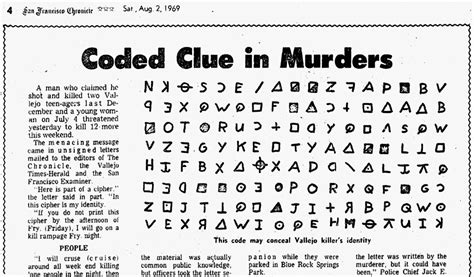 Zodiac Killers Code 60 Photos