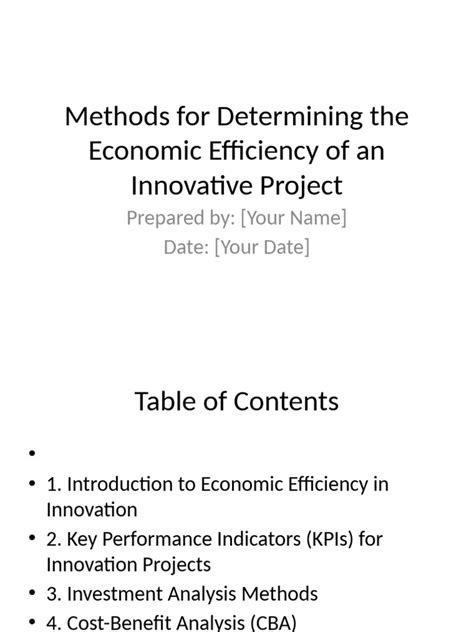 Economic Efficiency Innovation Pdf