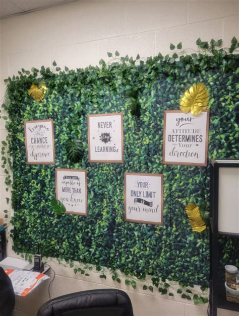 Classroom Greenery Wall Ideas Nylas Crafty Teaching