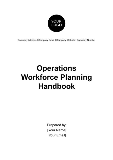 Free Operations Workforce Planning Handbook Template To Edit Online