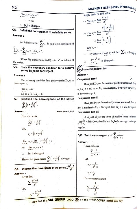 Solution Engineering Maths 1 Unit 3 Sequence And Series Studypool