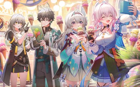 Honkai Star Rail Hd Wallpaper Dan Heng And March 7ths Joyful Moment