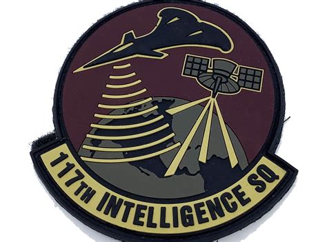 117th Intelligence Squadron Pvc Patch With Hook And Loop Squadron