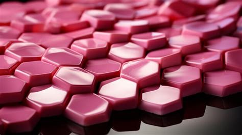 Premium Photo Pink Hexagonal Background