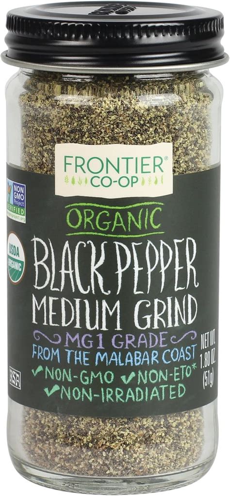 Frontier Natural Black Pepper Medium Grind Organic 18000