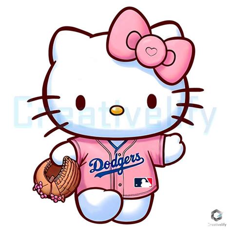 Hello Kitty Los Angeles Dodger Baseball Png Hello Kitty Los Angeles