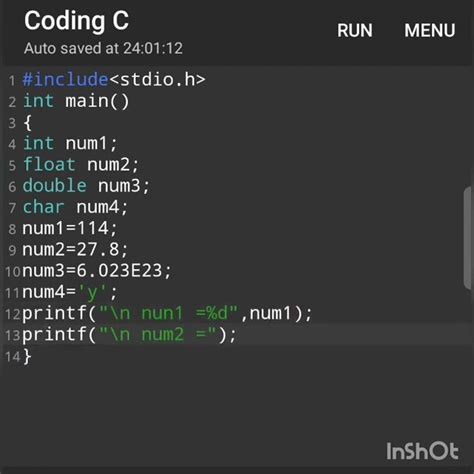 Program To Declare Some Variables Of Type Intfloat And Doublebasic