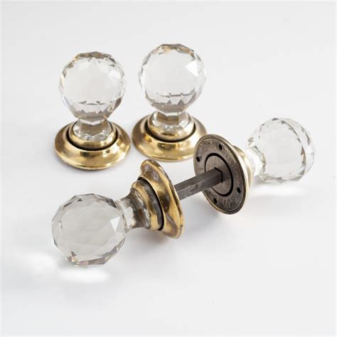 Early Twentieth Century Faceted Glass Door Knobs Lassco Englands