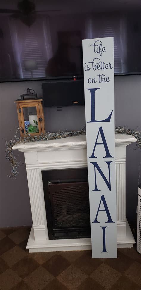 Lanai Sign Life Is Better On The Lanai Porch Sign Lanai Wood Sign Lanai