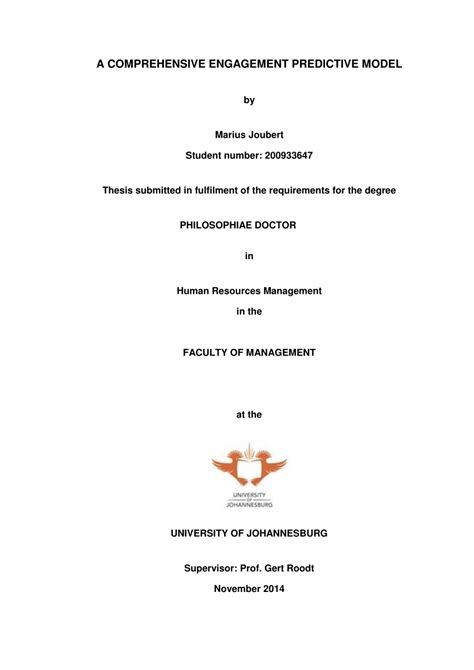 Pdf A Comprehensive Engagement Predictive Model