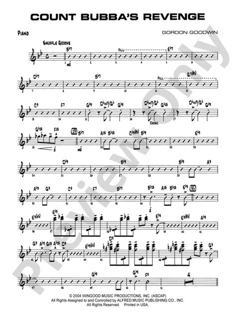 Count Bubbas Revenge Piano Accompaniment Piano Accompaniment Part