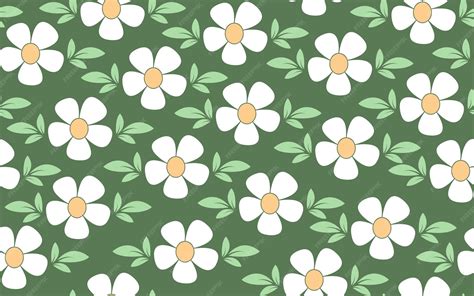 Premium Vector 71 Seamless Pattern Daisy Flowers Vector Pattern