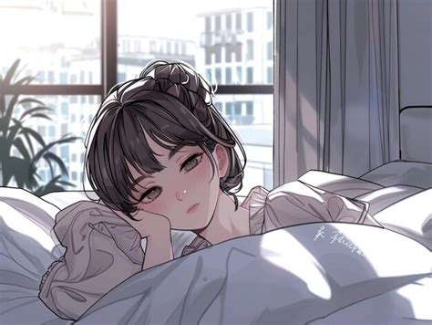 25000 Anime Girl On Bed Pictures