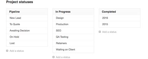 feature release project statuses blog roll hq