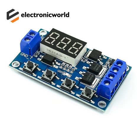 1 10pcs Dc12v 24v Dual Mos Led Digital Time Delay Relay Trigger Cycle