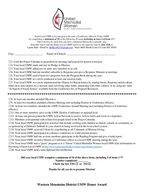 Fillable Online Mission Today Form Word Fax Email Print Pdffiller