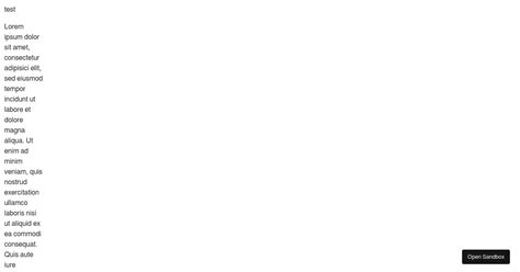 Test Codesandbox