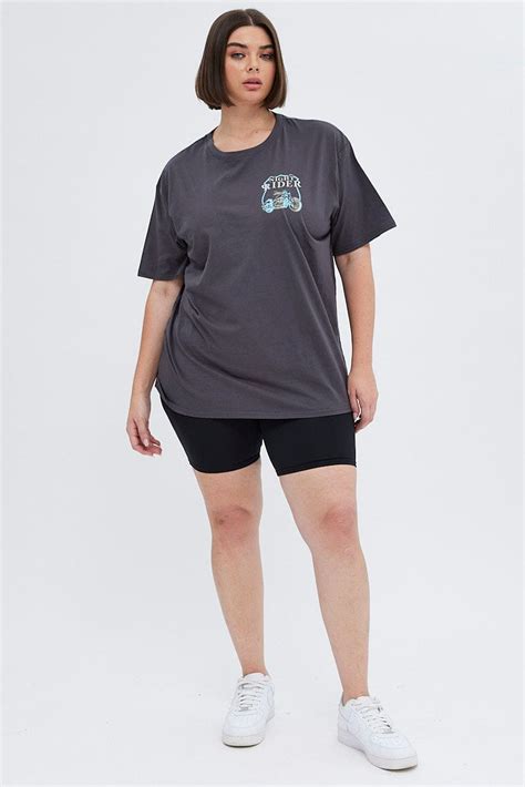 Grey Graphic T Shirt Back Print You And All