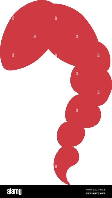 Isolated Colored Medieval Girl Hair Style Asset Icon Vector Stock