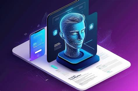 Premium Photo Biometric Identification Webpage Vector Template With Isometric Illustration