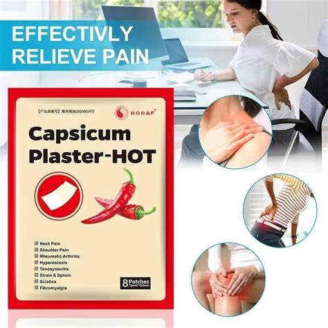 Hot Muscle Pain Reliever 8patch Chinese Medical Capsicum Plaster Joint