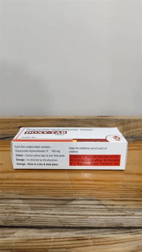 Doxy Tab Doxicycline Hydrochloride 100mg Tablets 1x16 At ₹ 499 Box In Nagpur