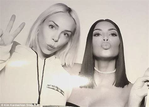 Kim Kardashian Puckers Up During Kuwtk Party Daily Mail Online