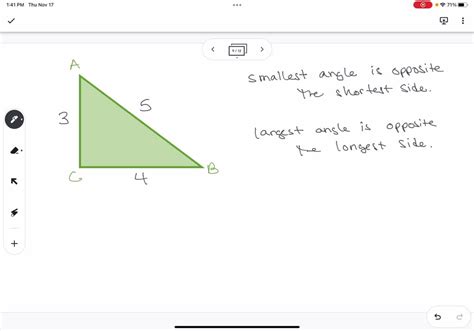 Solved Name The Smallest Angle Of âˆ†abc The Diagram Is Not To Scale A âˆ A B âˆ B C âˆ C