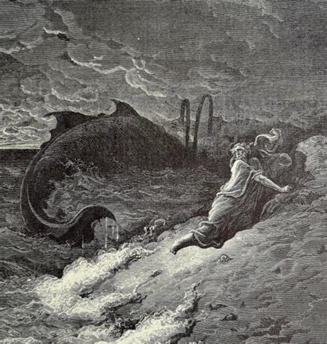 Jonah And The Whale 1950 Gustave Dore Engraving Woodcut Print Art Dwy8a 4698038884