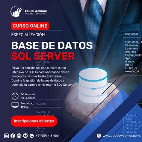 Administración De Base De Datos Sql Server Educa Webinar