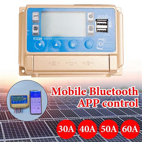 30a 60a Mppt Bluetooth Solar Charge Controller Charger Fits 12v 24v Ba