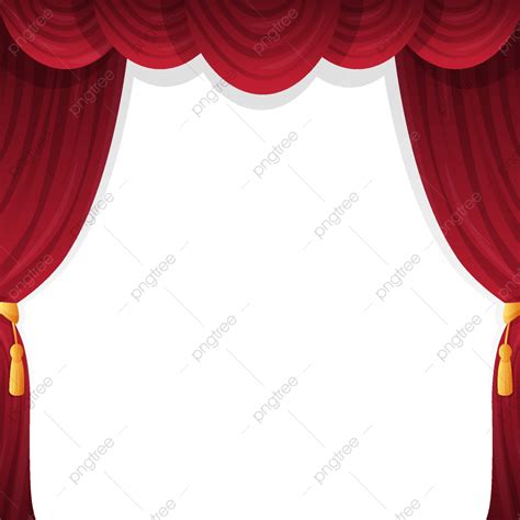 Elementos De Decoração De Cortina De Palco Vermelho Vetor Png