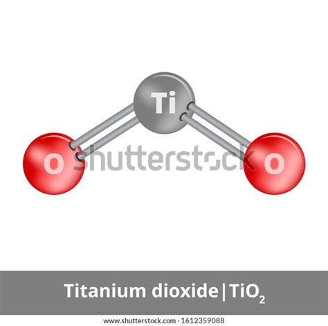 Vector Ballandstick Model Titanium Dioxide Titania Stock Vector Royalty Free 1612359088