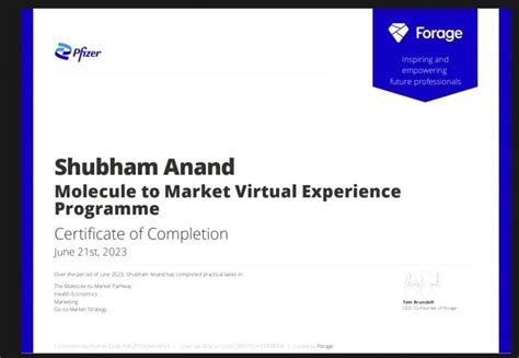 Shubham Anand On Linkedin 🎓proud To Have Earned My Certificate From Pfizer 🎖️ 📣thrilled To Have