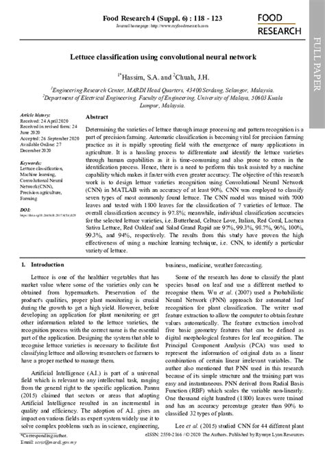 Pdf Lettuce Classification Using Convolutional Neural Network