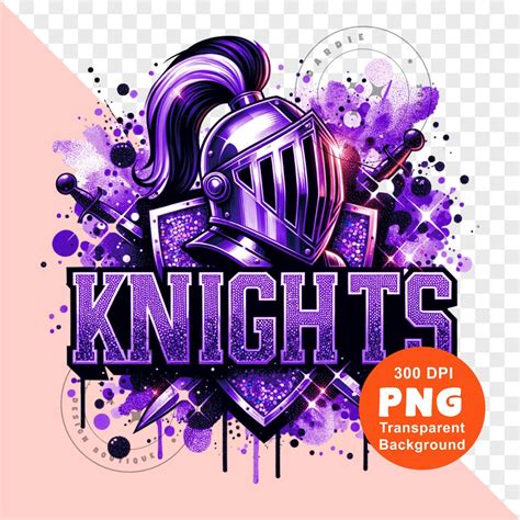Purple Knights Png Mascot Png Knight Png Bling Glitter Knights School