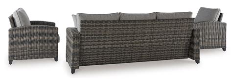 Oasis Court Outdoor 4 Piece Seating Set Signature Design Furniture Cart