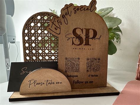 Qr Code Social Media Sign Etsy