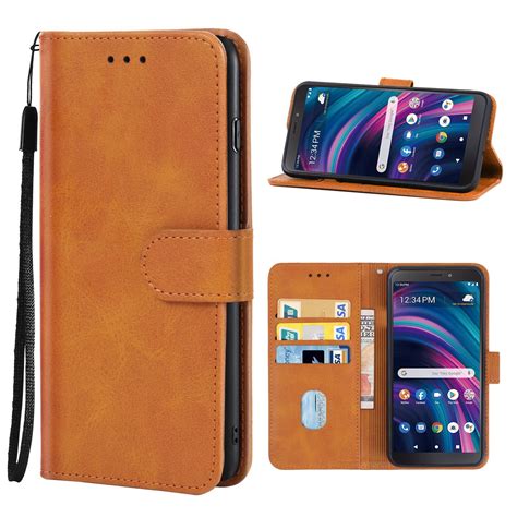 For Blu View 3 B140dl Leather Phone Case Brown