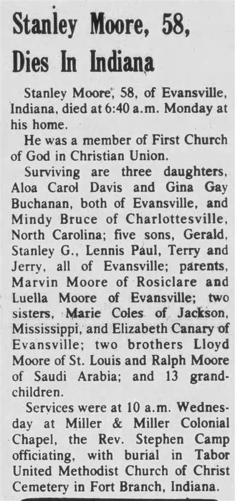 William Stanley Moore 1928 1986 Find A Grave Memorial