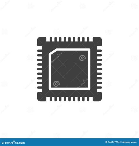 Cpu Chip Vector Icon Stock Vector Illustration Of Perfect 166147734