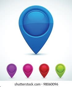 Set Colorful Map Markers Stock Vector Royalty Free Shutterstock