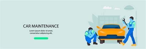 자동 정비사 및 자동차 정비 서비스 배너 플랫 벡터 일러스트레이션 기계공에 대한 스톡 벡터 아트 및 기타 이미지 기계공 상점 일함 Istock