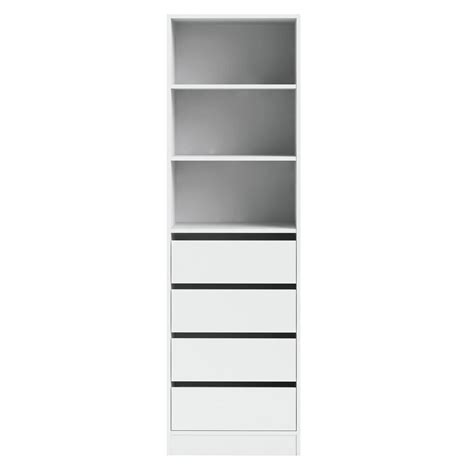 Flexi Storage White 4 Drawer 3 Shelf Walk In Wardrobe Unit Bunnings