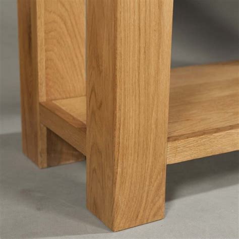 Haven Waxed Oak Compact 3 Drawer Bedside Table Assembled Oak World