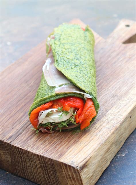 Koolhydraatarme Gezonde Wrap Met 2 Ingrediënten Spinazie En Ei