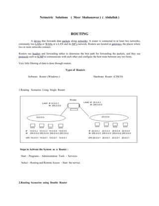 Double Routing PDF