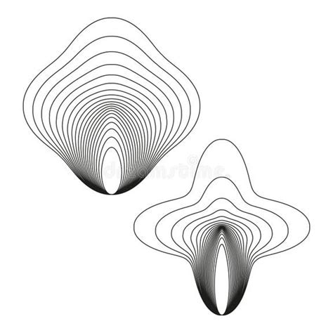 Set Abstract Geometric Forms Vector Line Patterns Dynamic Motion