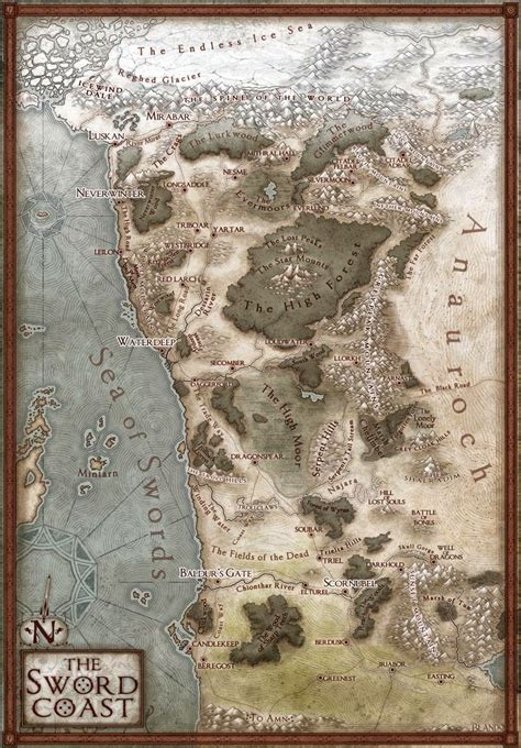Hi Res Map Of Faerun Post Sundering Rdnd