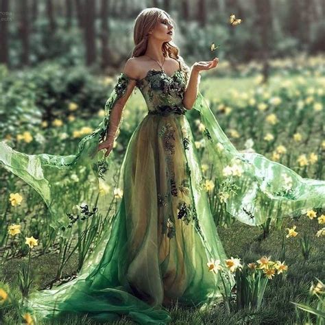 Green Off Shoulder Sweetheart Wedding Dress Retro Bridal Dress Boho